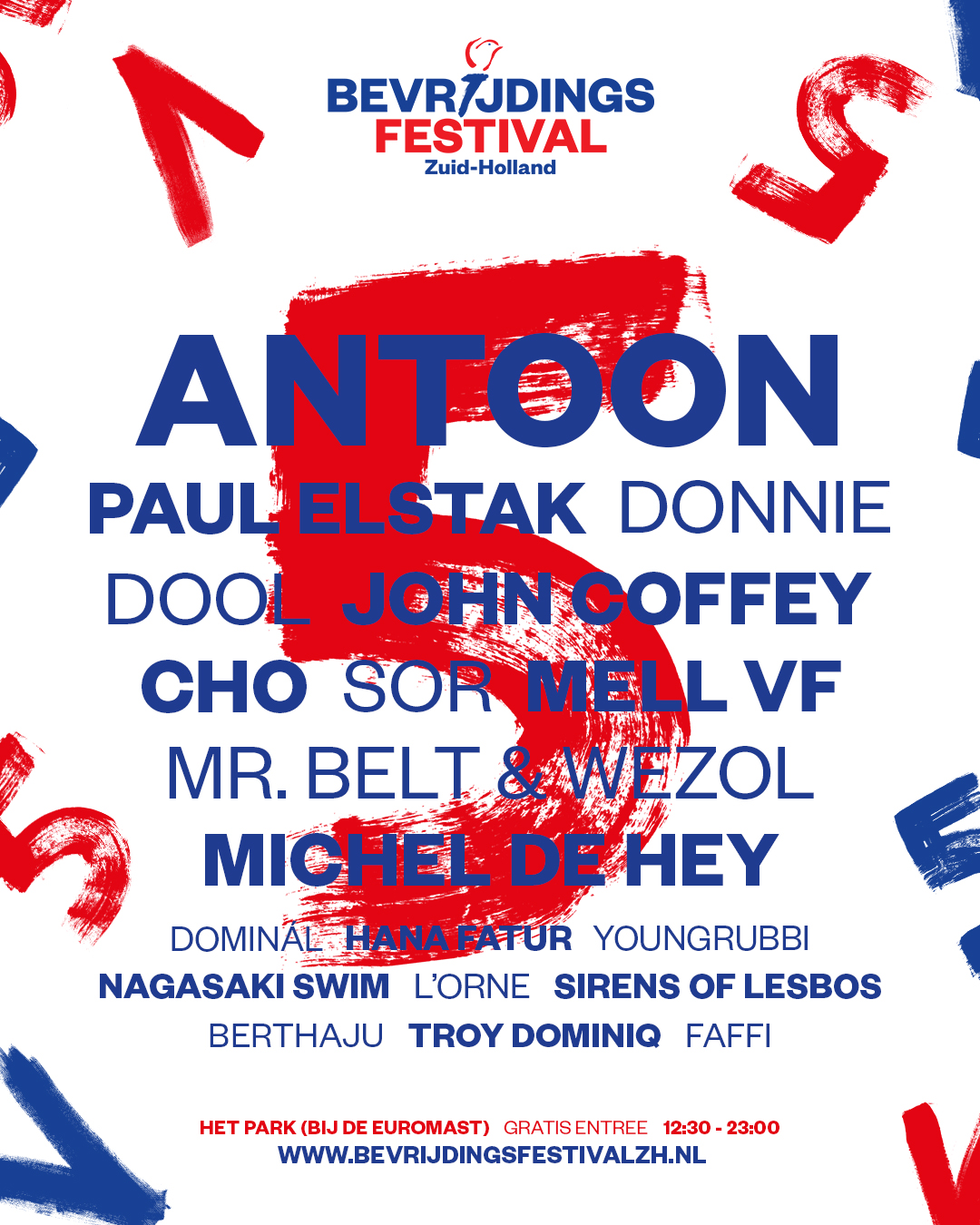 Line-up Bevrijdingsfestival Zuid-Holland 2025 — Bevrijdingsfestival Zuid-Holland